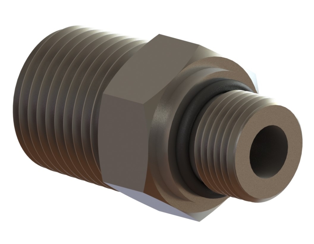 ADAPTER, 9/16"-18 ORB x 1/2" NPT (Male) STEEL - TurfWare 460 Ride-On ...